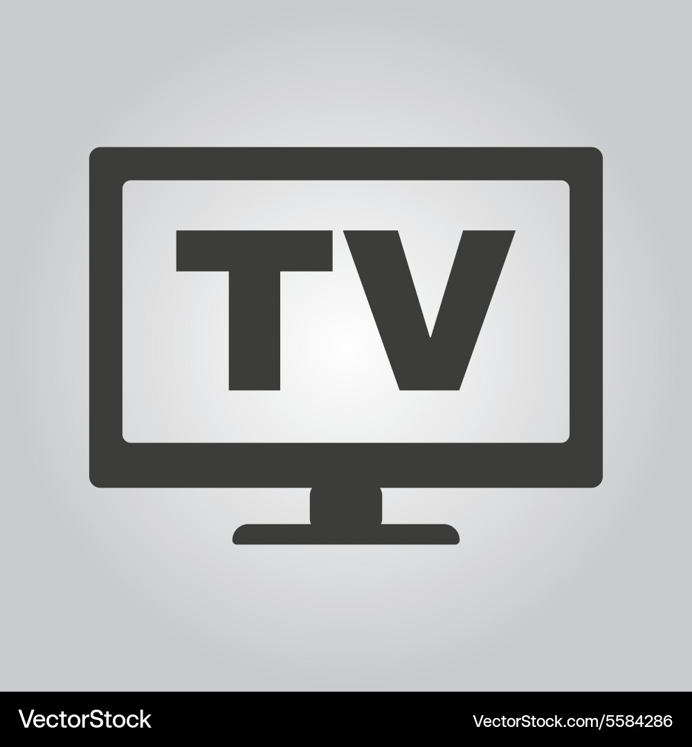Tv icon television and telly telecasting Vector Image