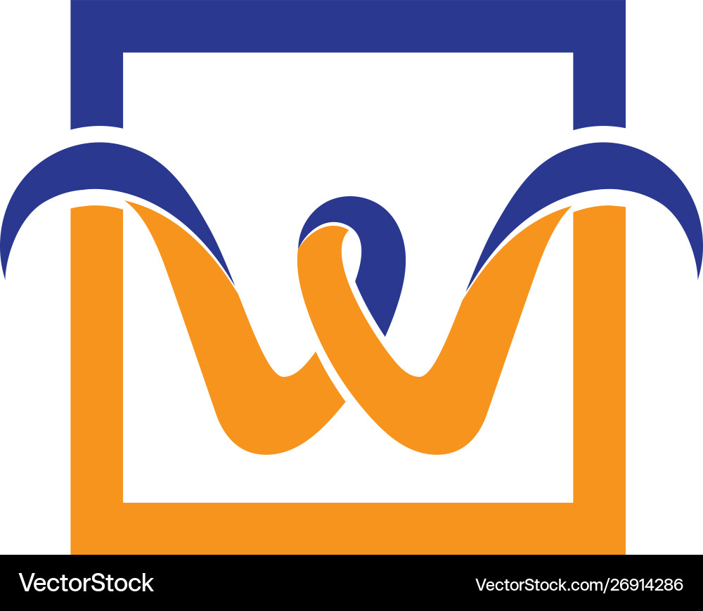 W letter logo and symbol template Royalty Free Vector Image