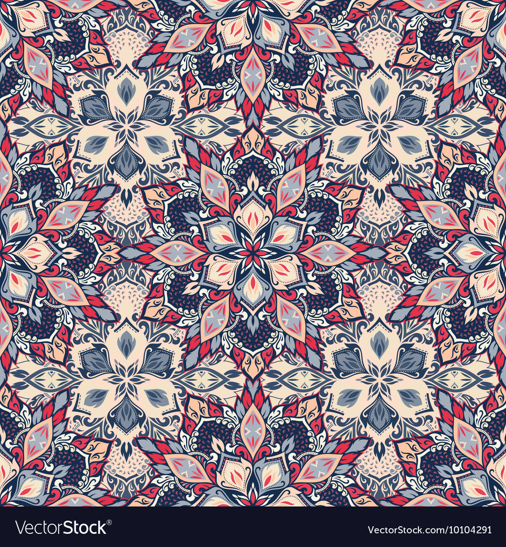 Boho flower pattern Royalty Free Vector Image - VectorStock