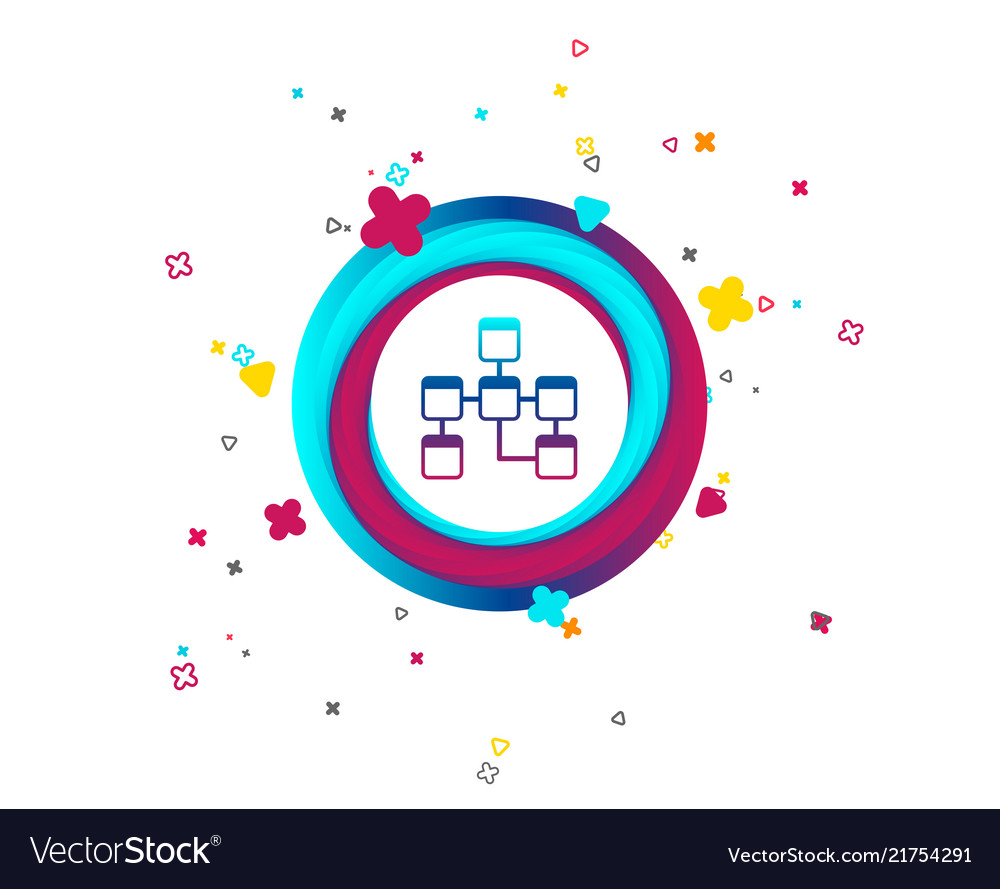 Database sign icon relational schema Royalty Free Vector