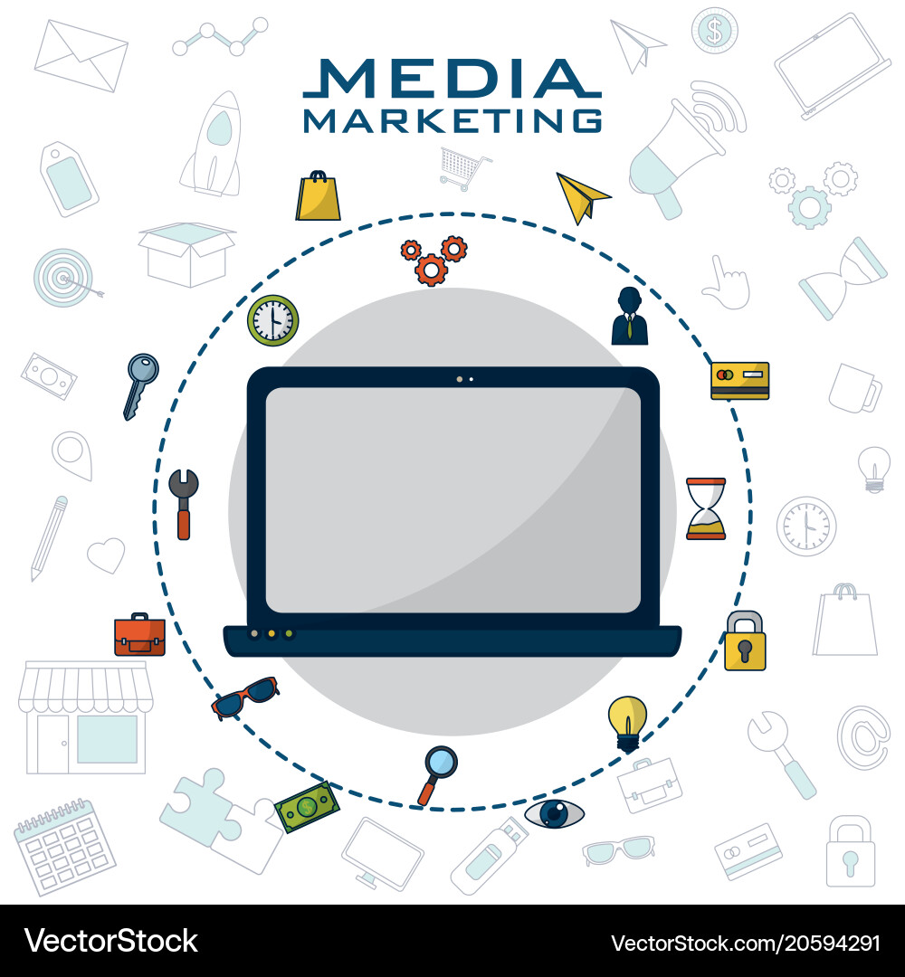 Digital marketing business Royalty Free Vector Image