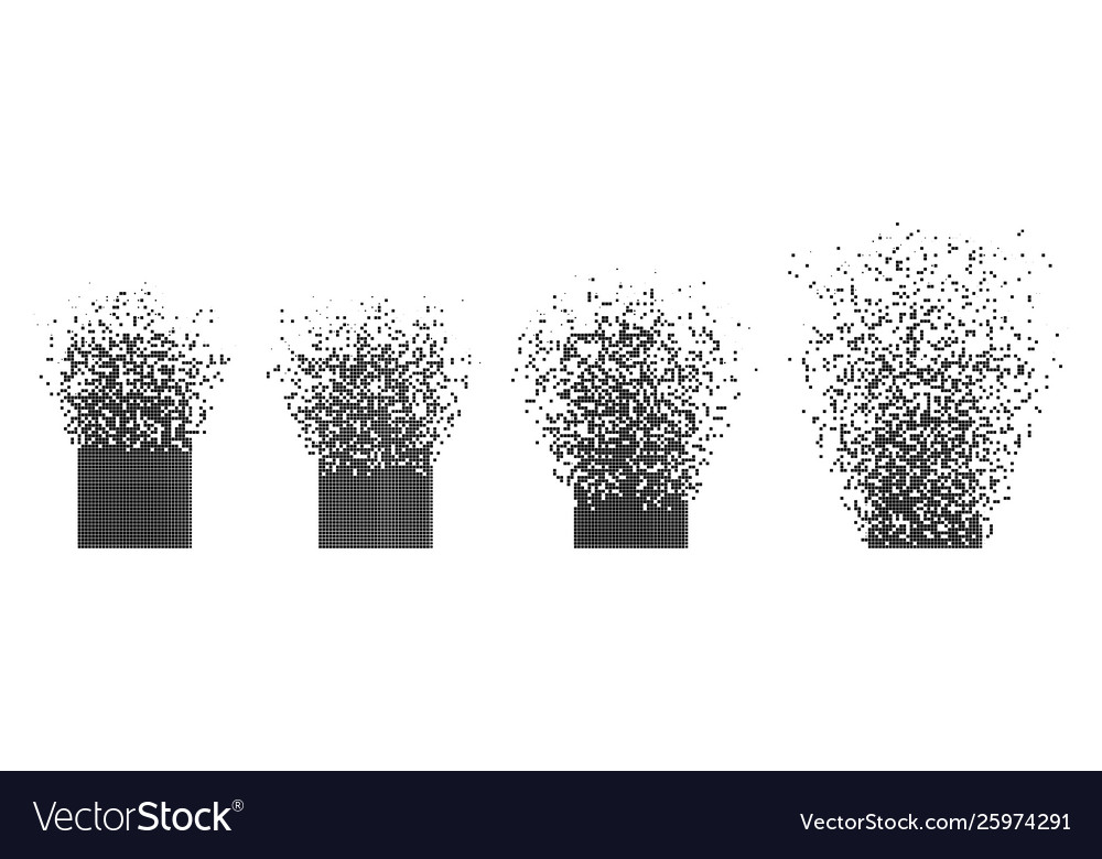 Flat rectangle dissipation abstract Royalty Free Vector