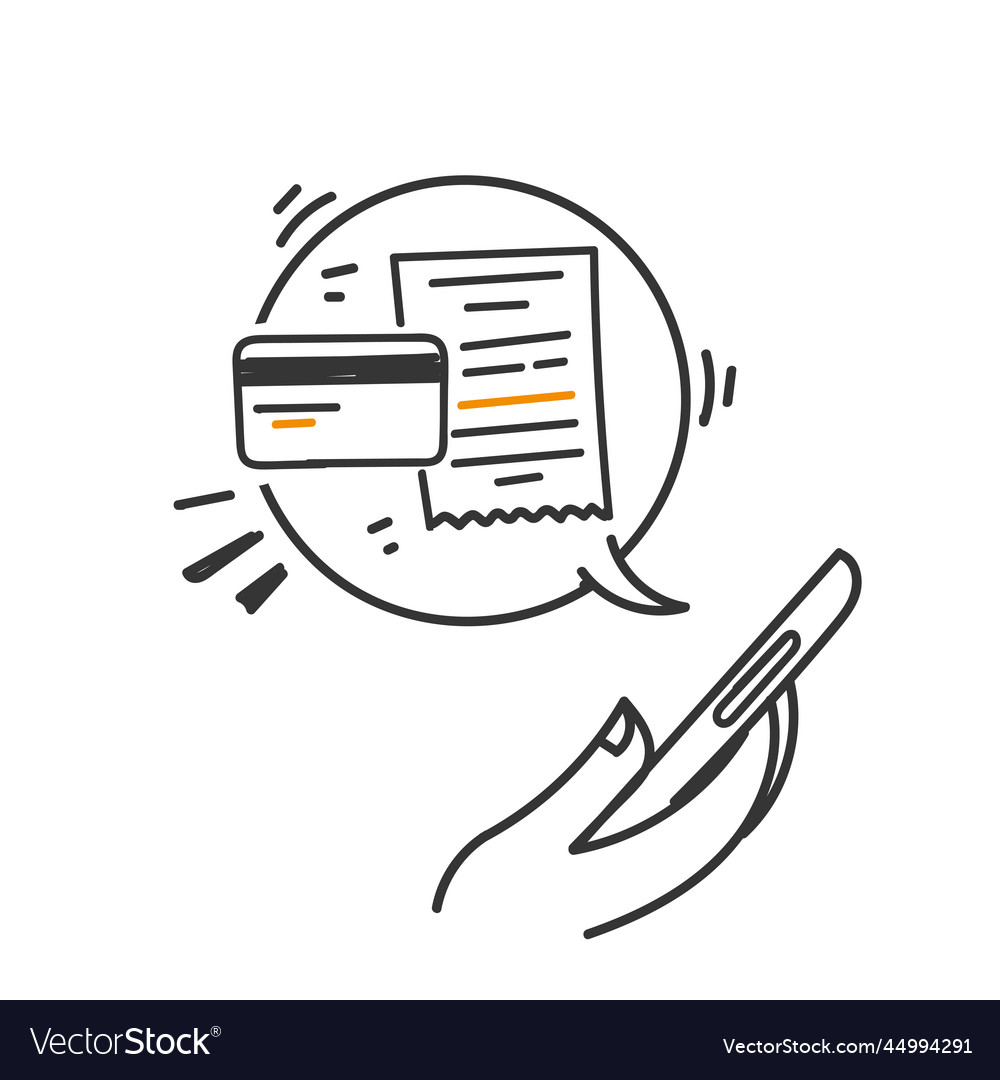 Hand drawn doodle mobile phone banking Royalty Free Vector Hand drawn doodle mobile phone banking Royalty Free Vector