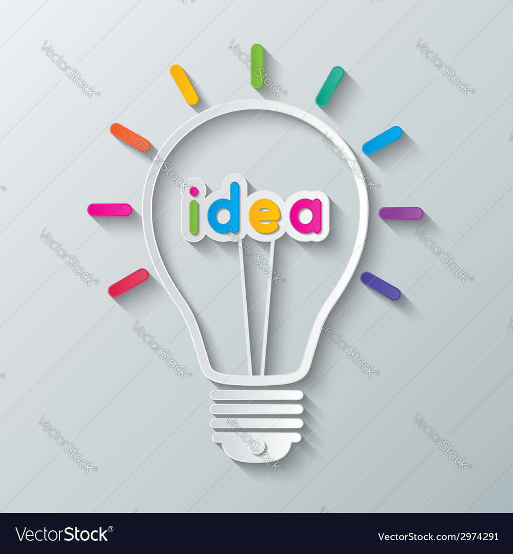 Idea bulb Royalty Free Vector Image - VectorStock