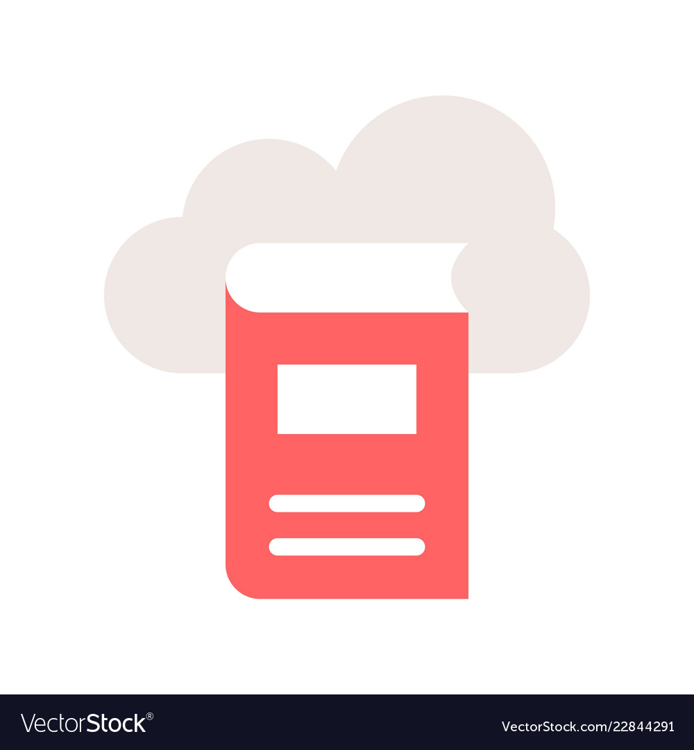 Library cloud computing concept icon Royalty Free Vector