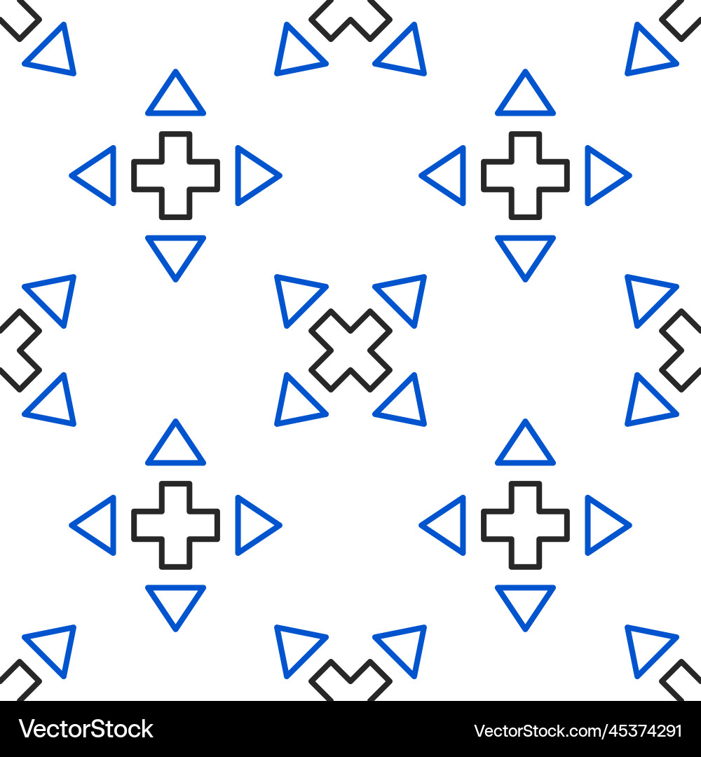 Line many ways directional arrow icon isolated Vector Image