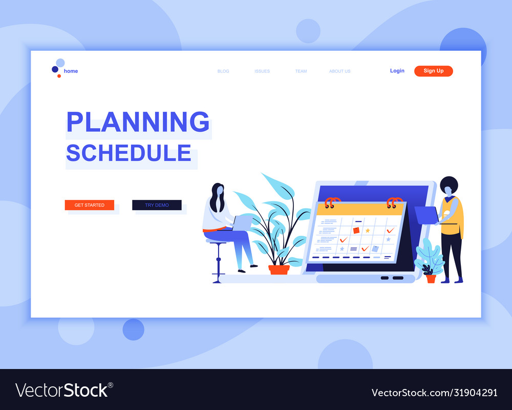 Modern flat web page design template concept Vector Image
