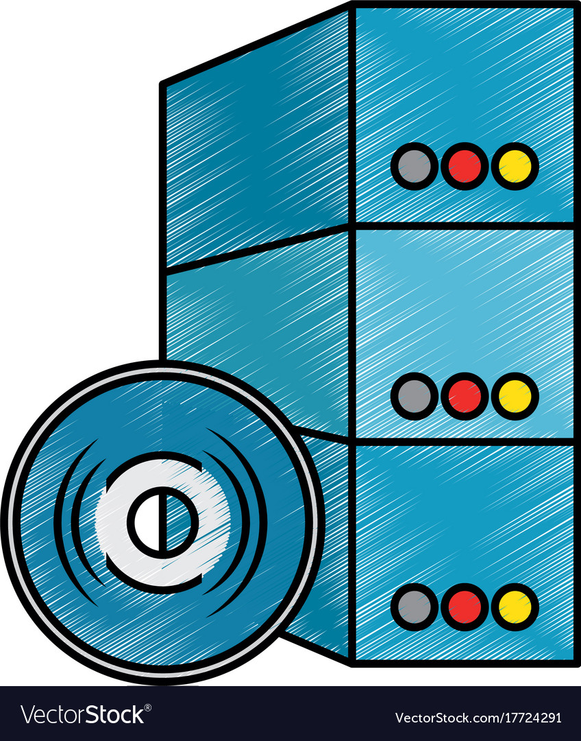 Software installation disk and box Royalty Free Vector Image