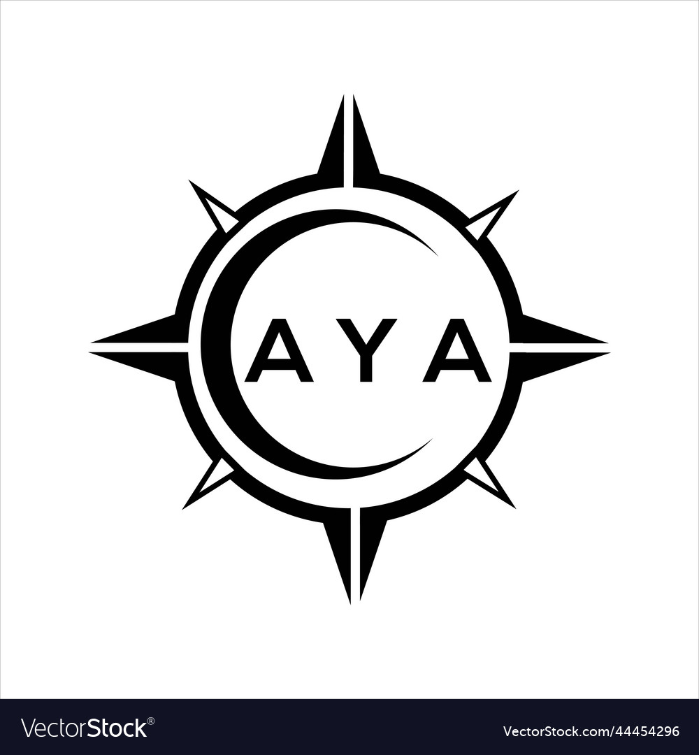 Aya abstract monogram shield logo design on white Vector Image Aya abstract monogram shield logo design on white Vector Image