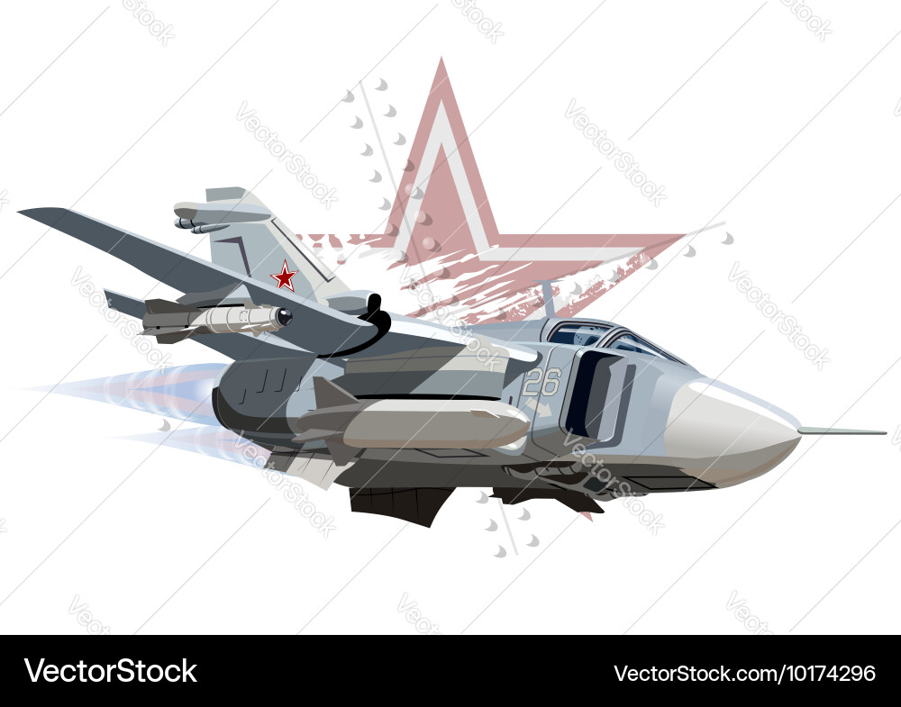 Cartoon Military Airplane Royalty Free Vector Image