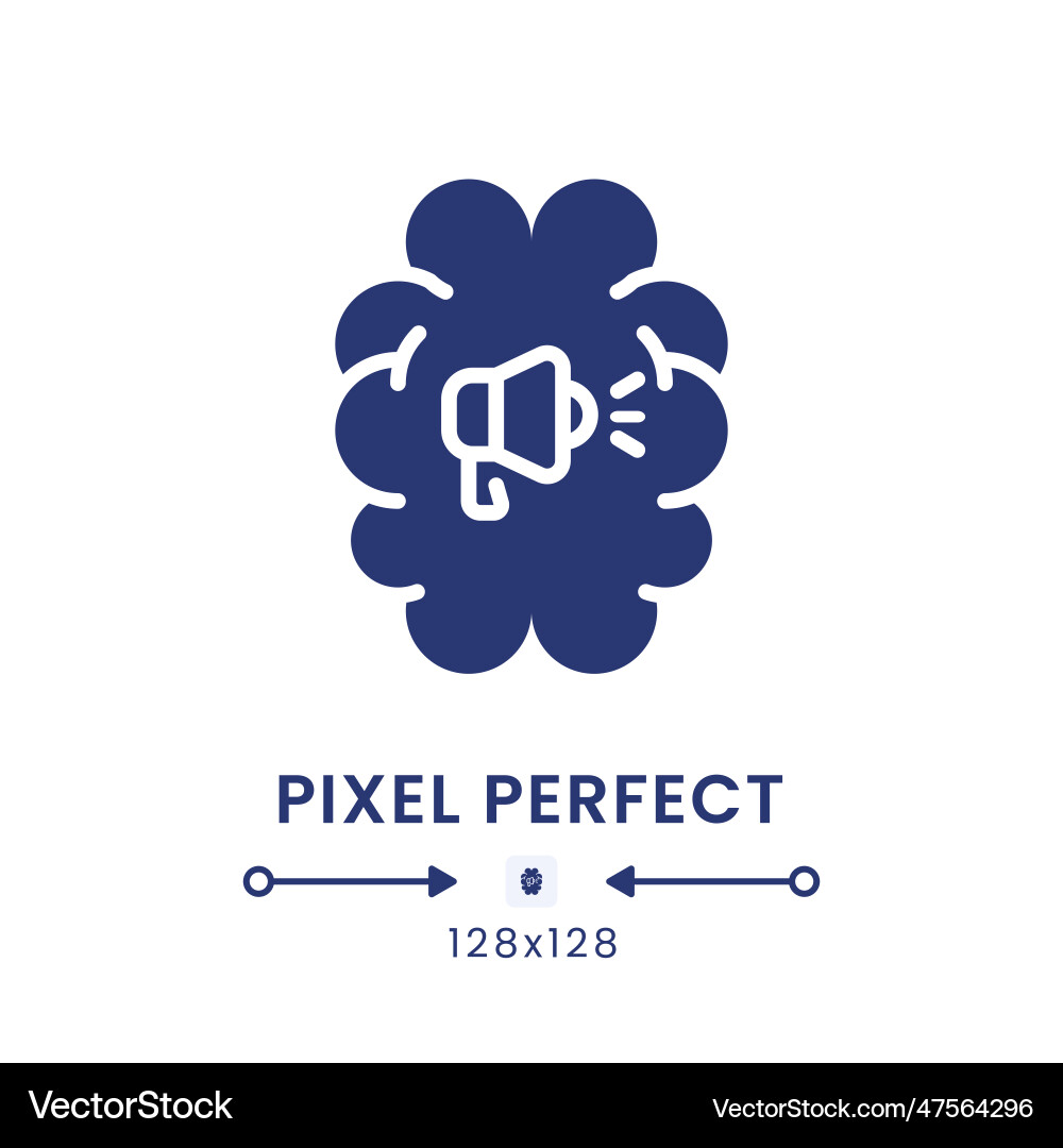 Neuro advertising black solid desktop icon Vector Image