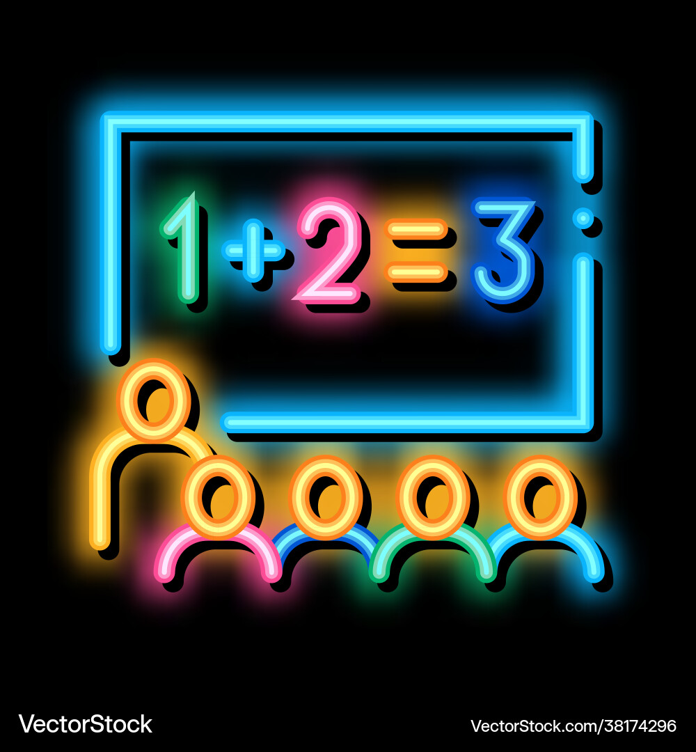 Preschool class children education mathematics Vector Image