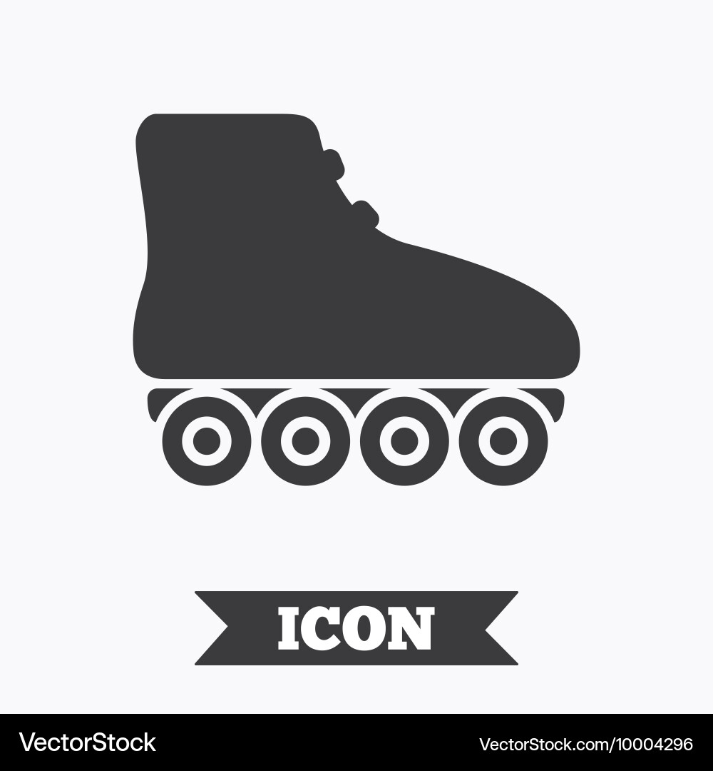 Roller skates sign icon rollerblades symbol Vector Image