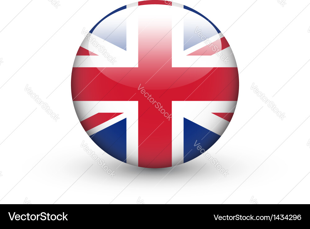 Round icon with national flag uk Royalty Free Vector Image