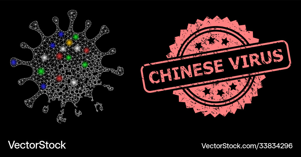 Rubber chinese virus seal and mesh damaged microbe