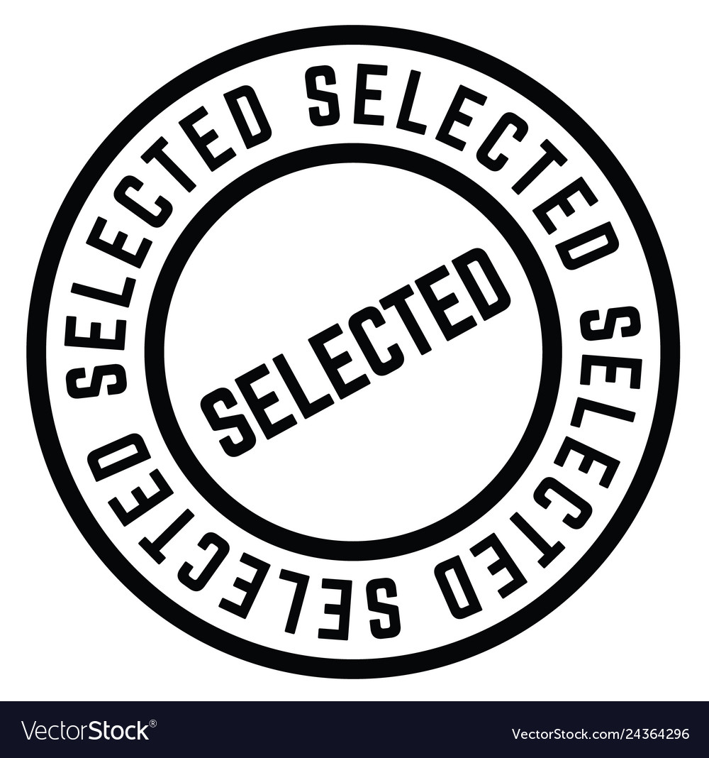 Selected stamp Royalty Free Vector Image - VectorStock