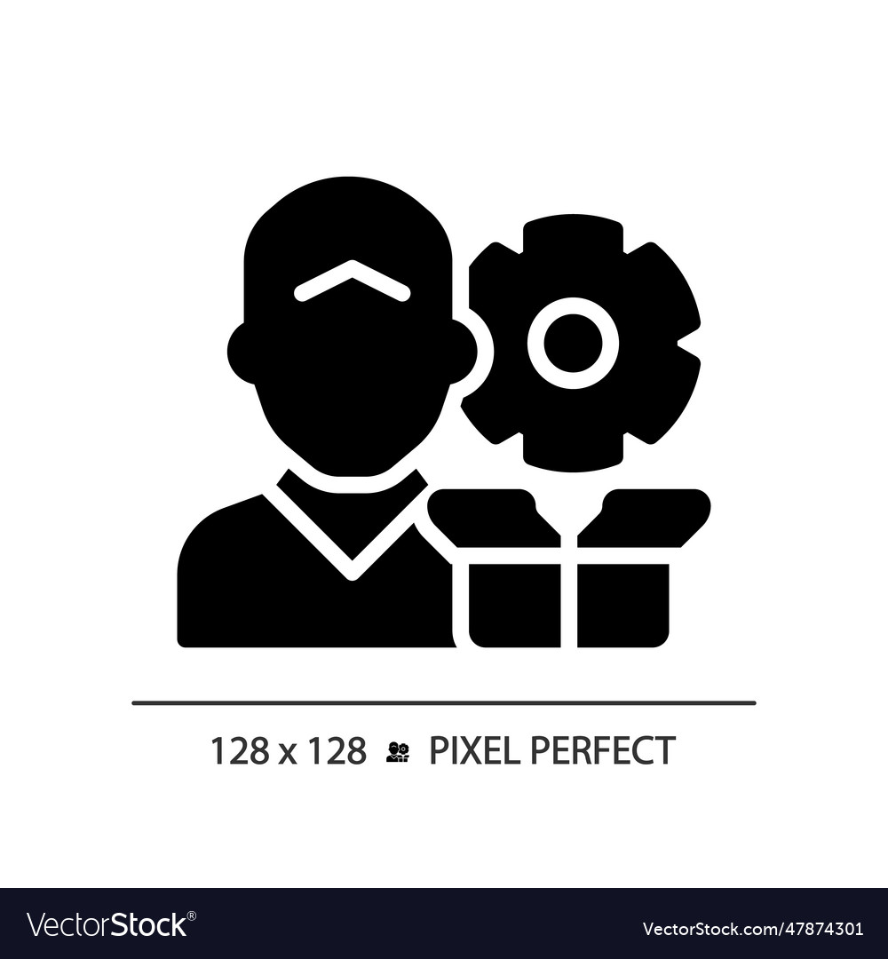 2d support solid icon Royalty Free Vector Image