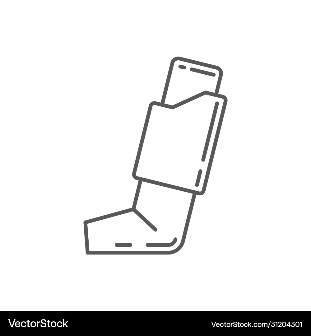 Asthma inhaler icon symbol isolated on white Vector Image