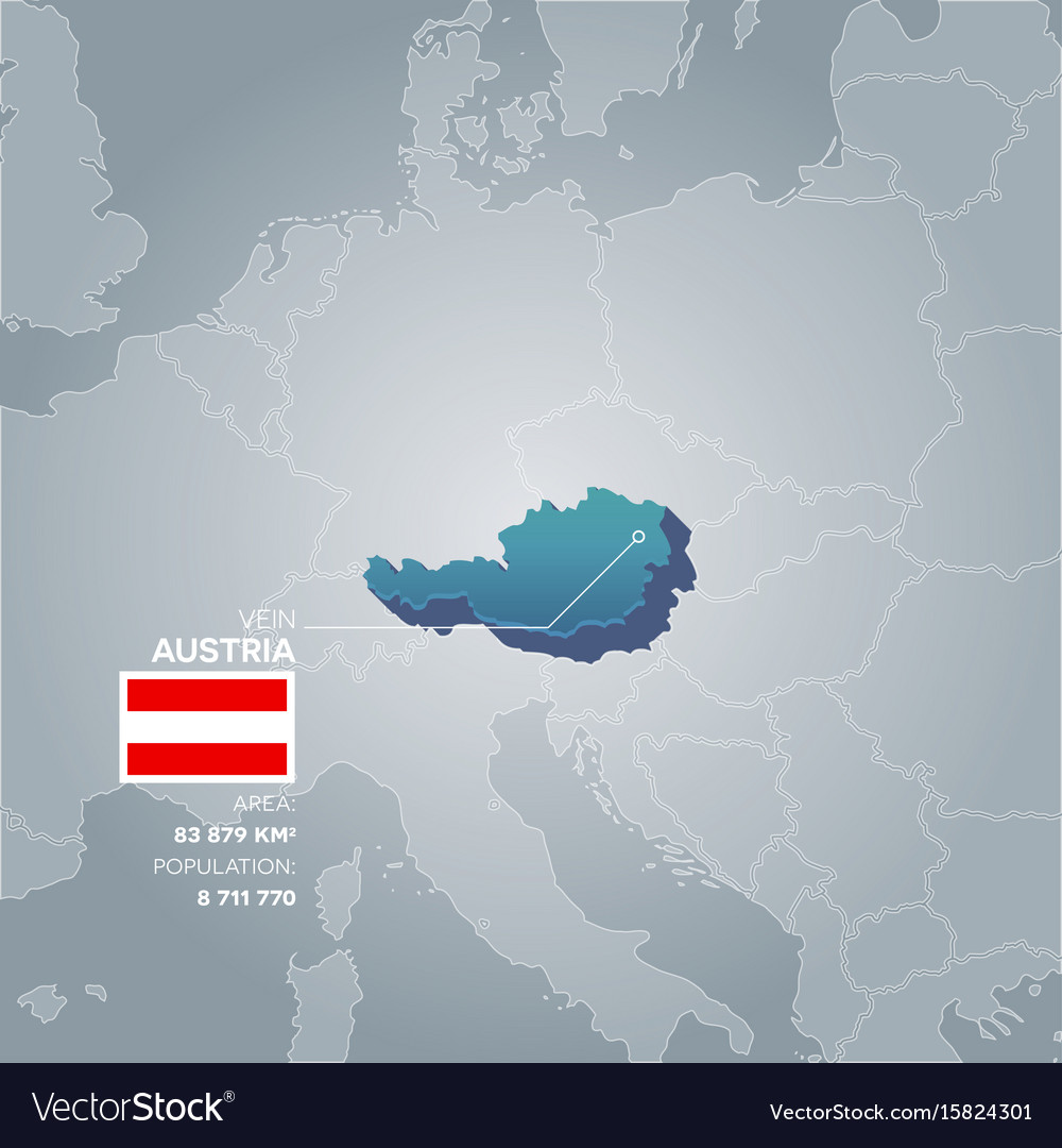 Austria information map Royalty Free Vector Image