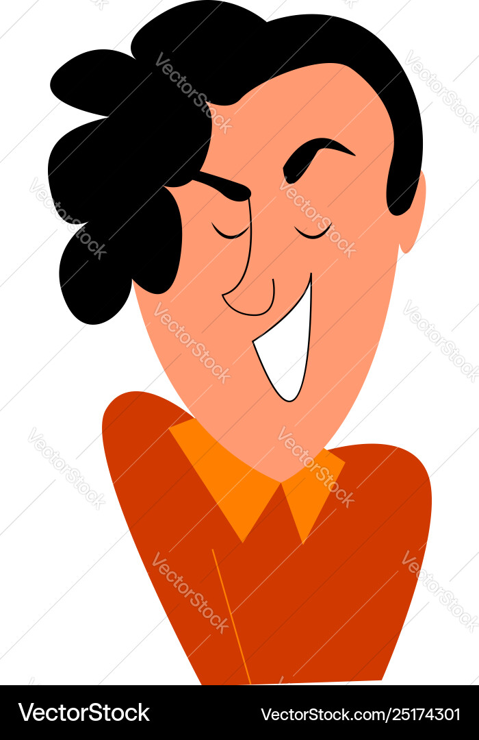 Clipart a smiling boy or color Royalty Free Vector Image