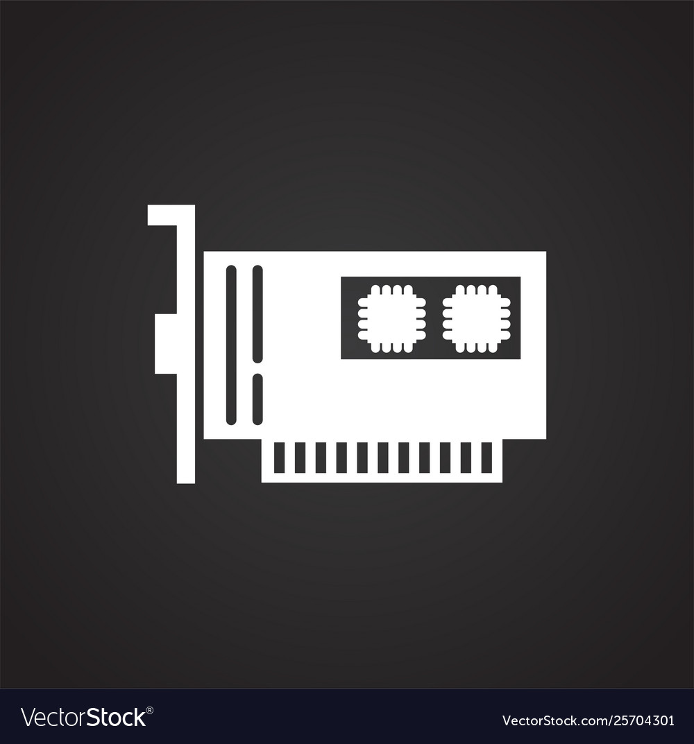Computer hardware icon on background for graphic Vector Image