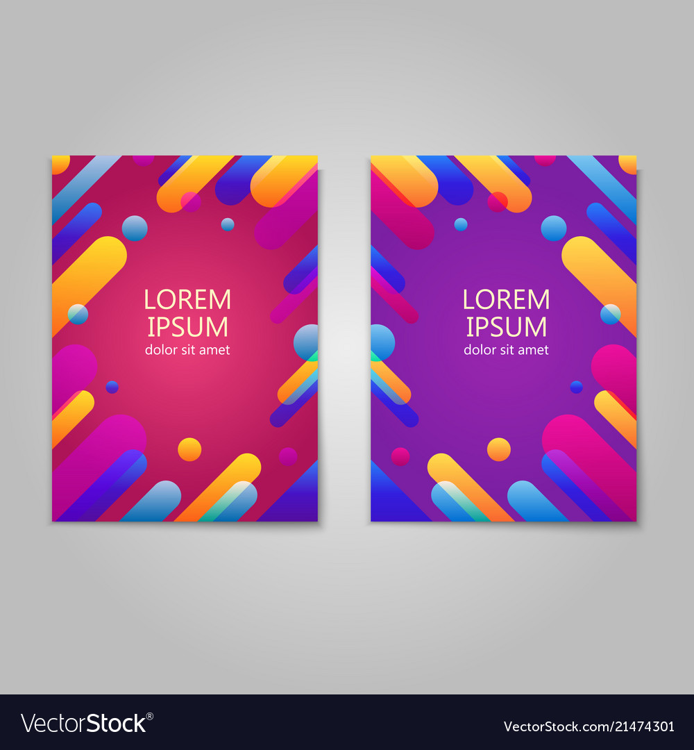 Creative colorful cover design with geometric Vector Image