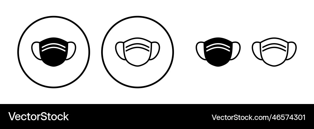 Face mask icon medical mask icon Royalty Free Vector Image