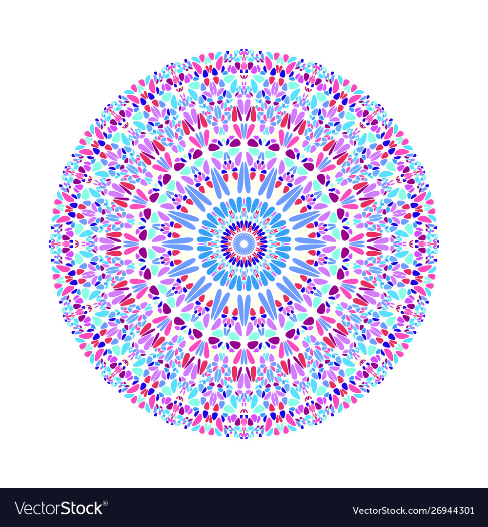 Geometrical abstract round circular floral Vector Image