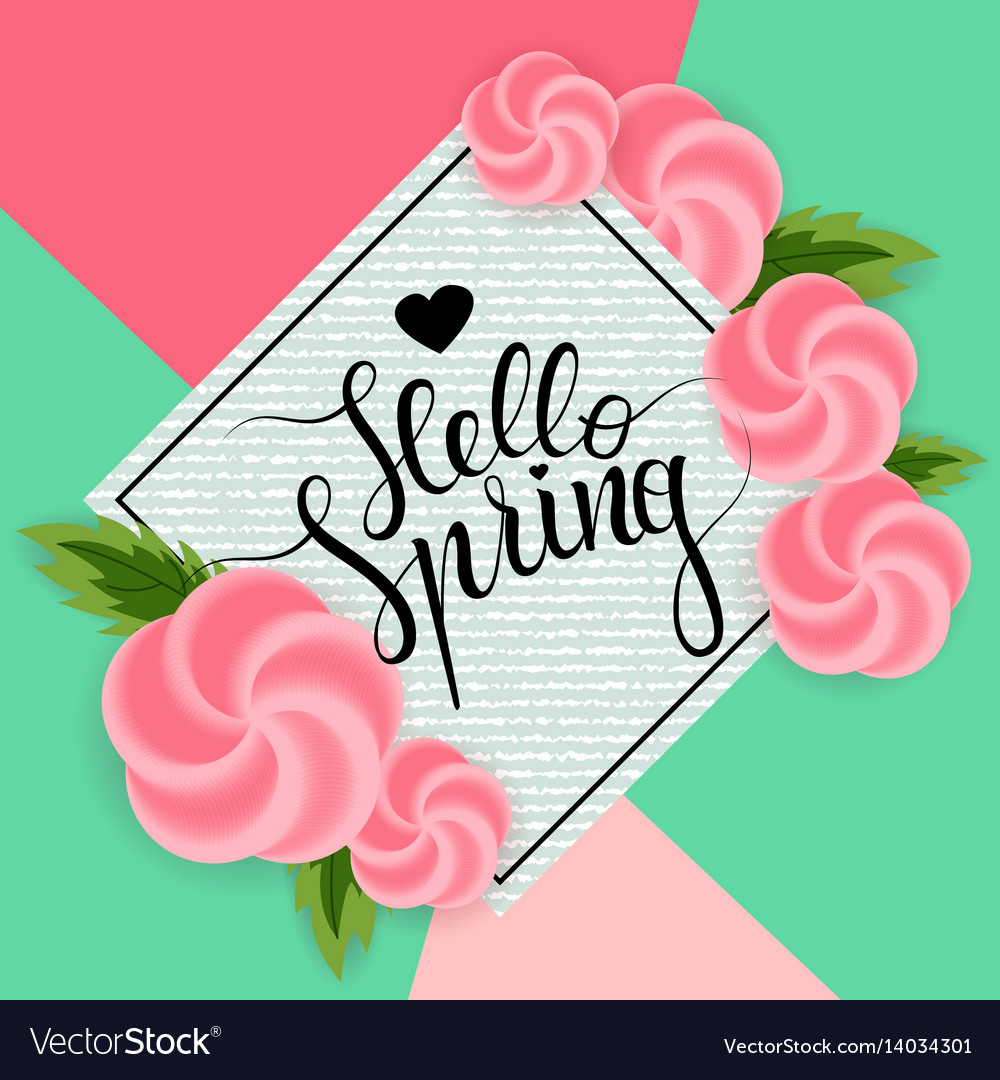 Hello spring 2 Royalty Free Vector Image - VectorStock