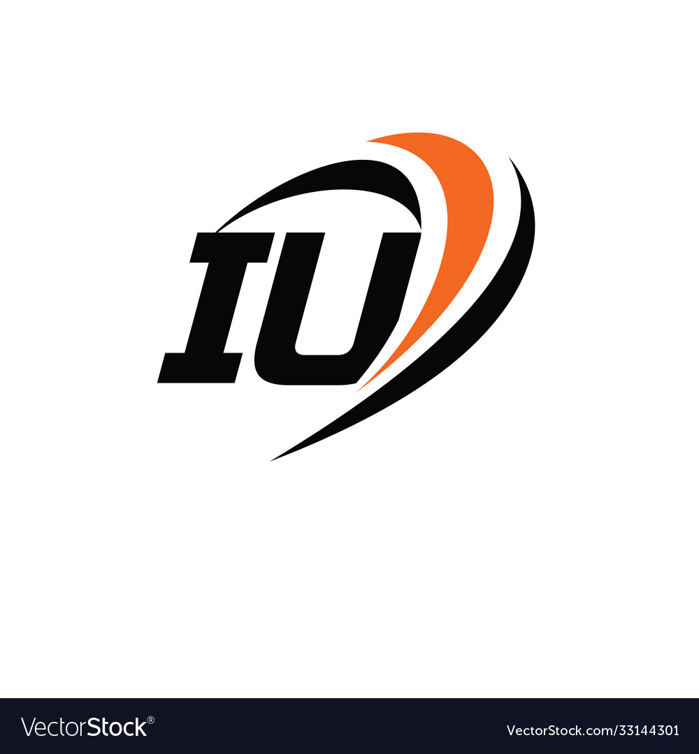 Iu monogram logo Royalty Free Vector Image - VectorStock