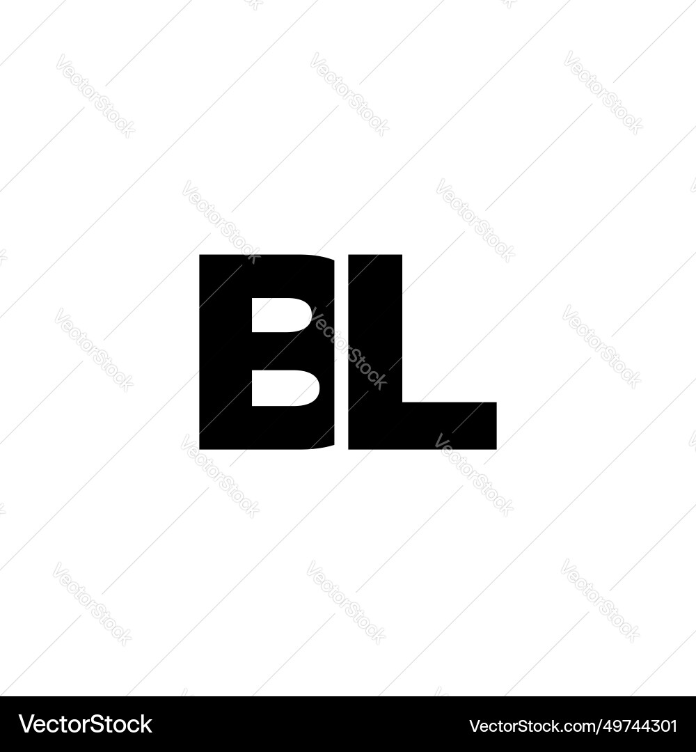 Letter b and l bl logo design template minimal Vector Image