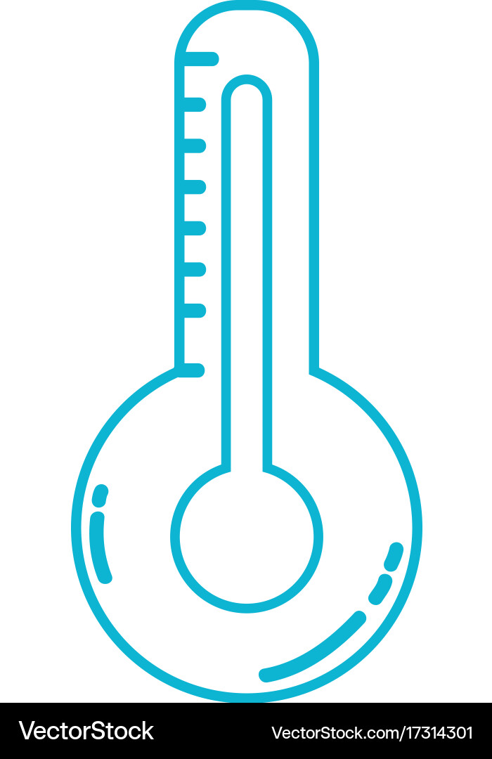 Line thermometer measure of temperature Royalty Free Vector