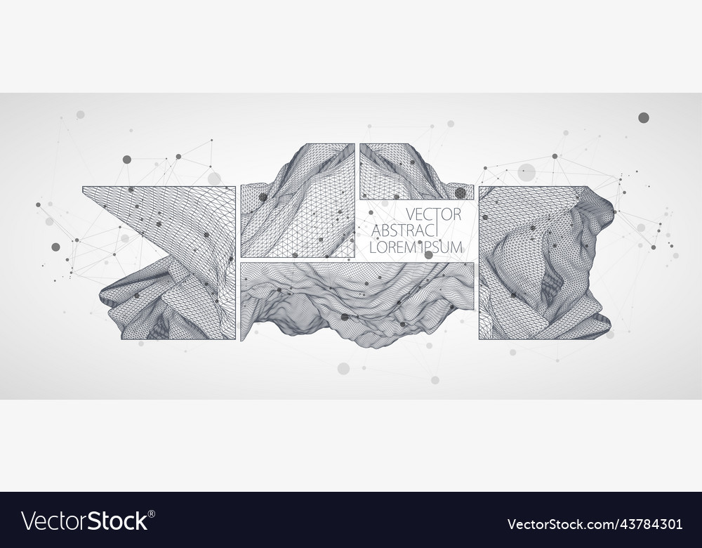 Modern square science or technology elements Vector Image