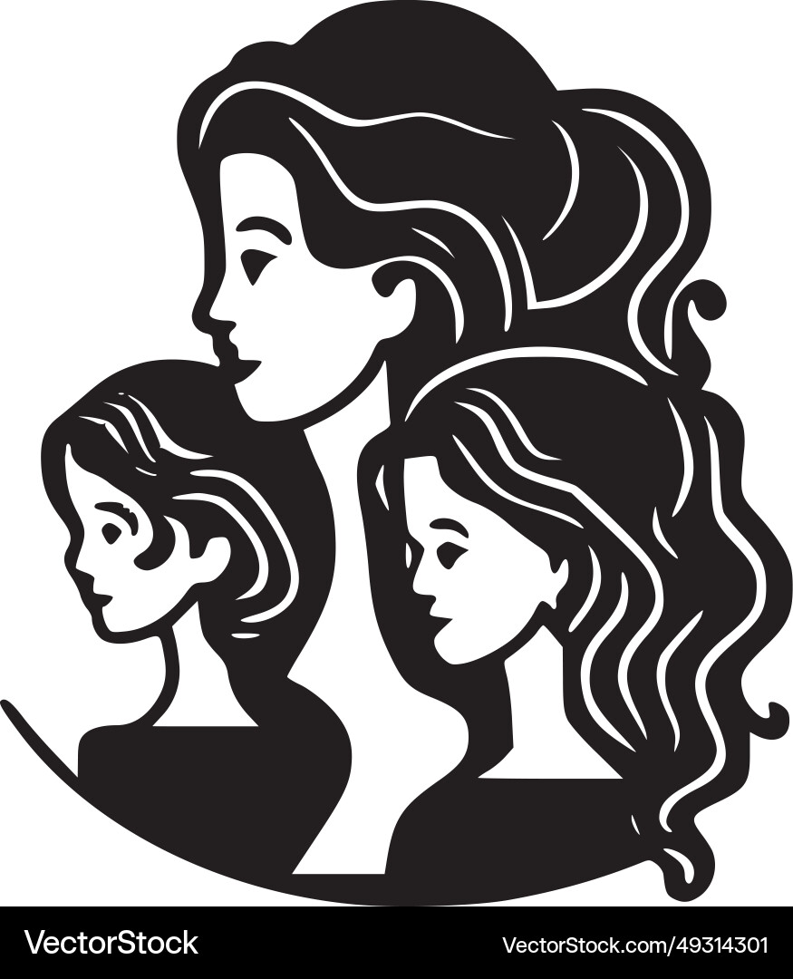 Mothers - minimalist and simple silhouette Vector Image