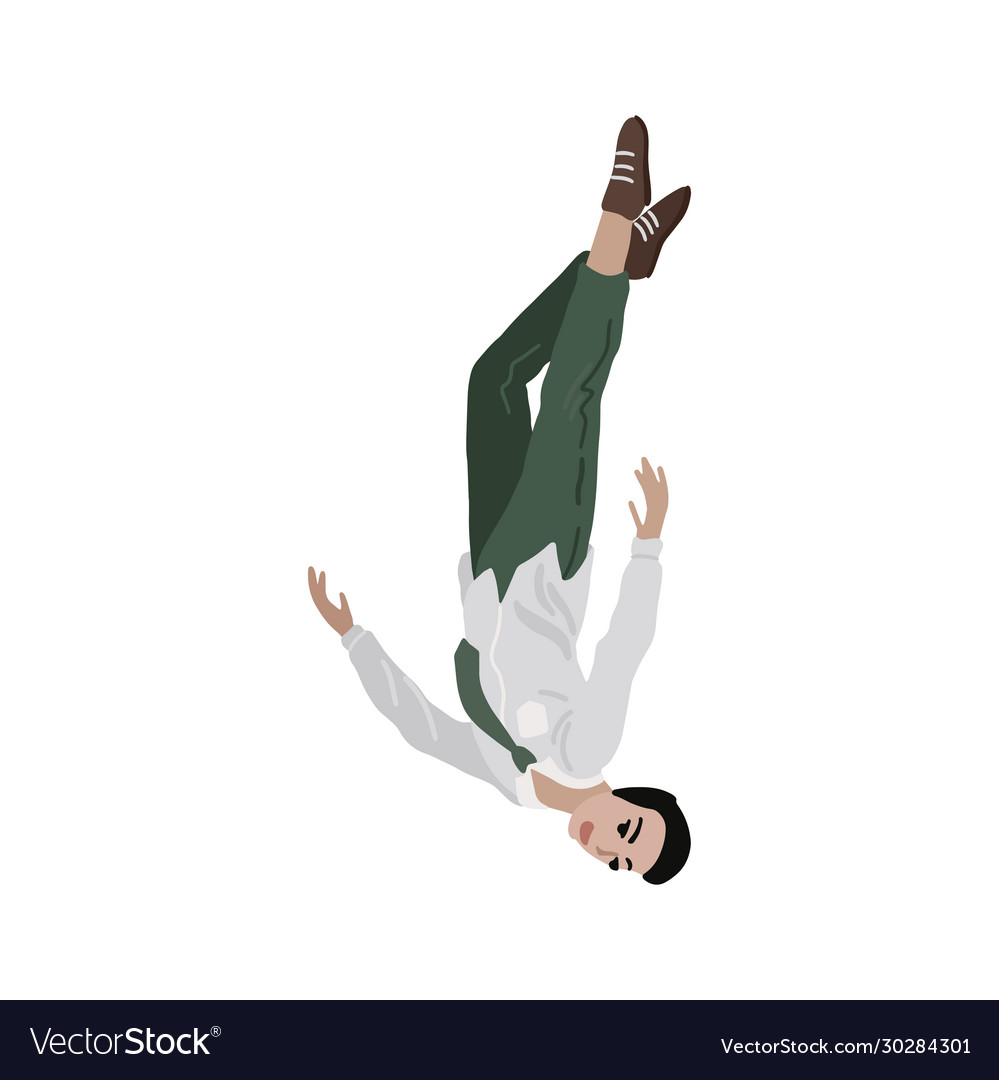Office worker is falling down Royalty Free Vector Image