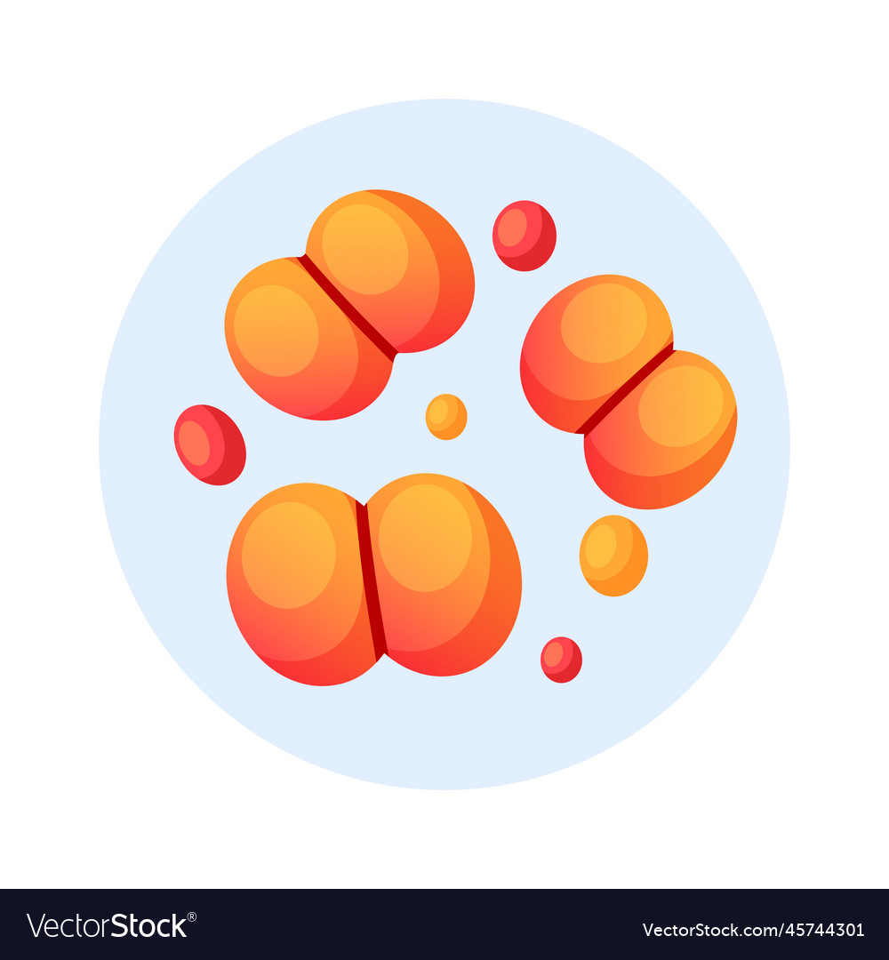 Orange Bacteria Circle Composition Royalty Free Vector Image