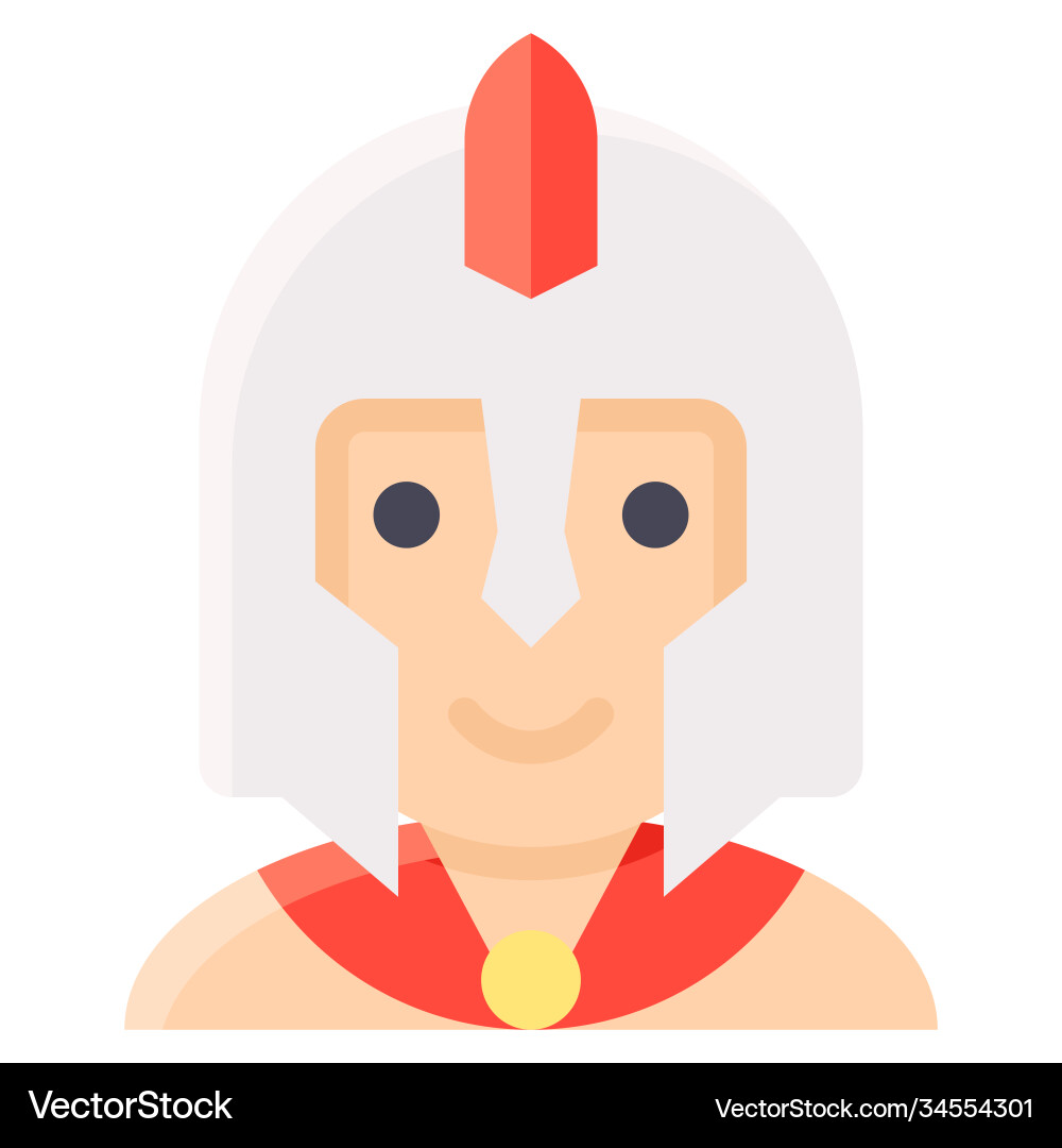 Spartan avatar halloween costume icon Royalty Free Vector