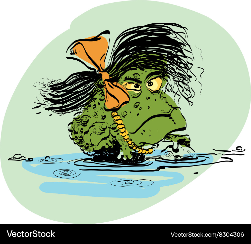 Amphibian frog girl Royalty Free Vector Image - VectorStock