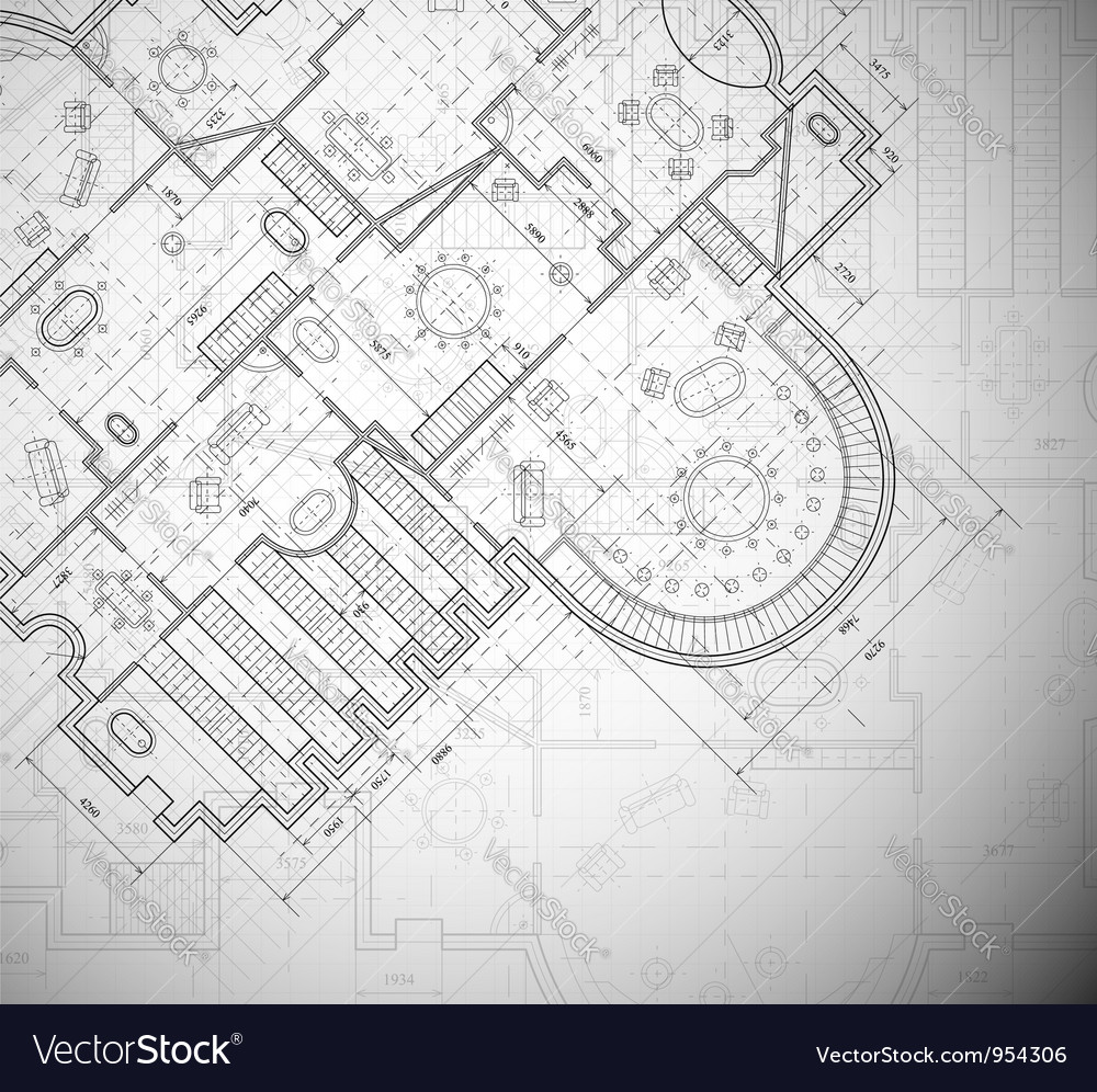 Architectural plan Royalty Free Vector Image - VectorStock