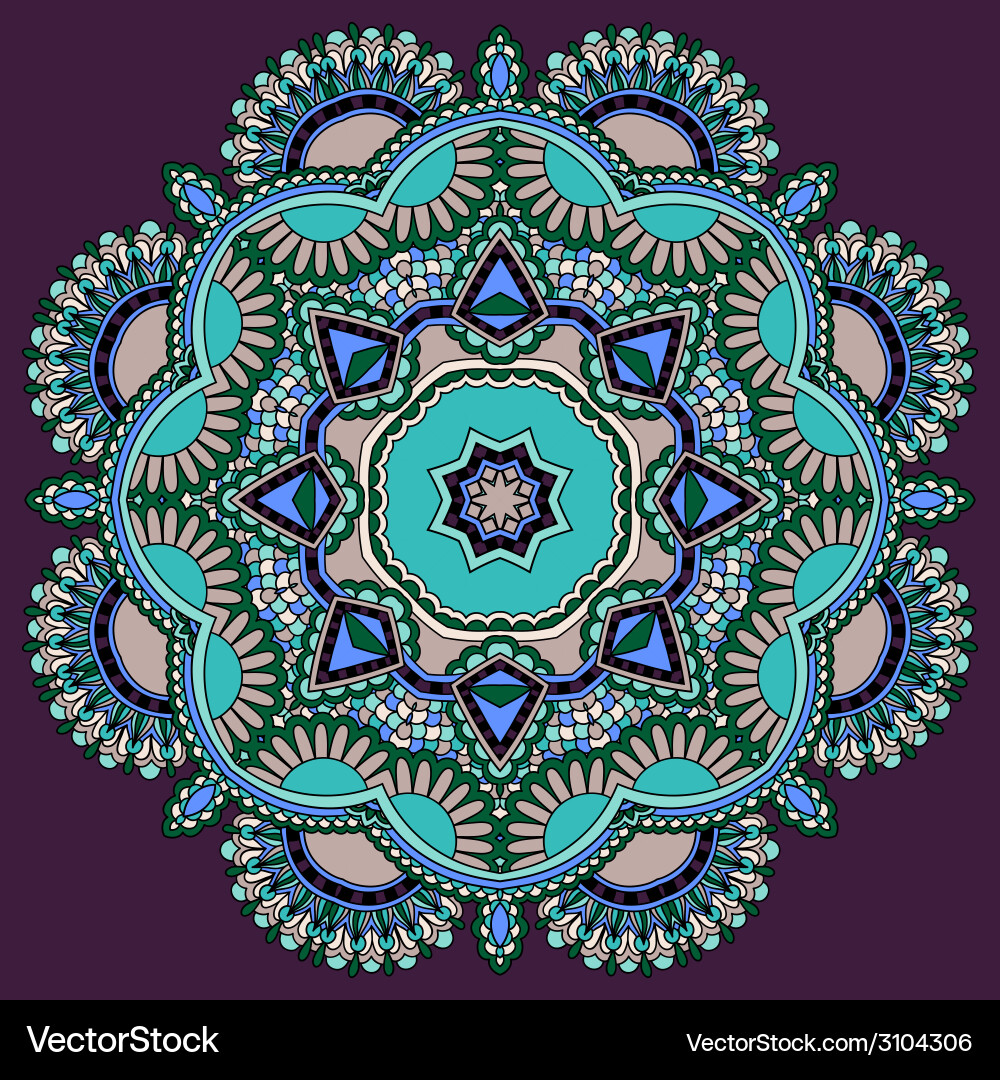 Circle ornament ornamental round lace Royalty Free Vector