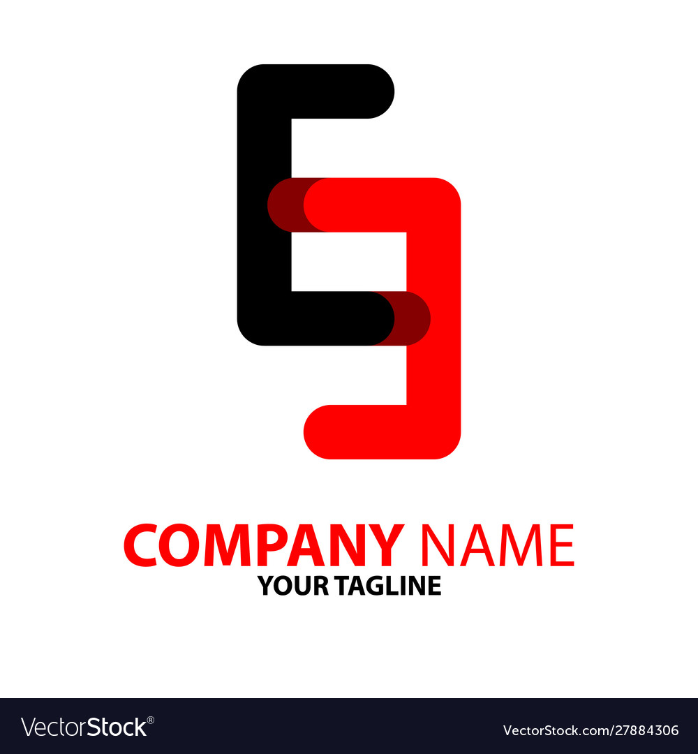 Double e initial concept can be used Royalty Free Vector