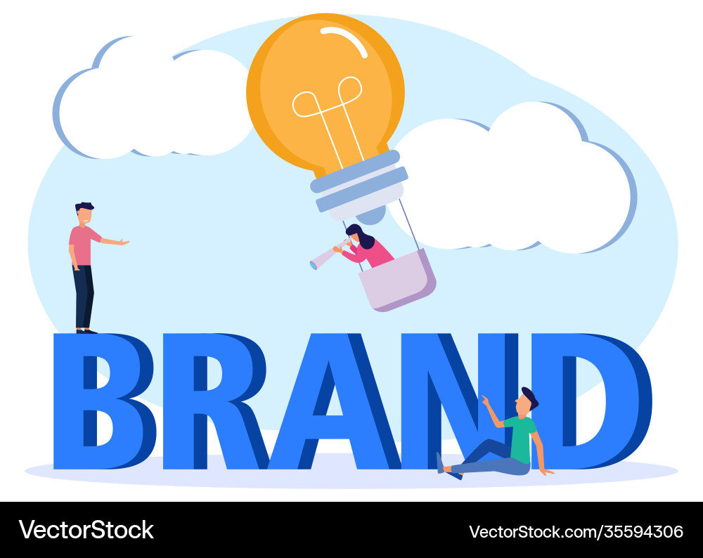 Graphic cartoon character brand Royalty Free Vector Image