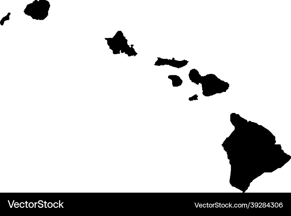 Hawaii map on white background hawaiian sign Vector Image