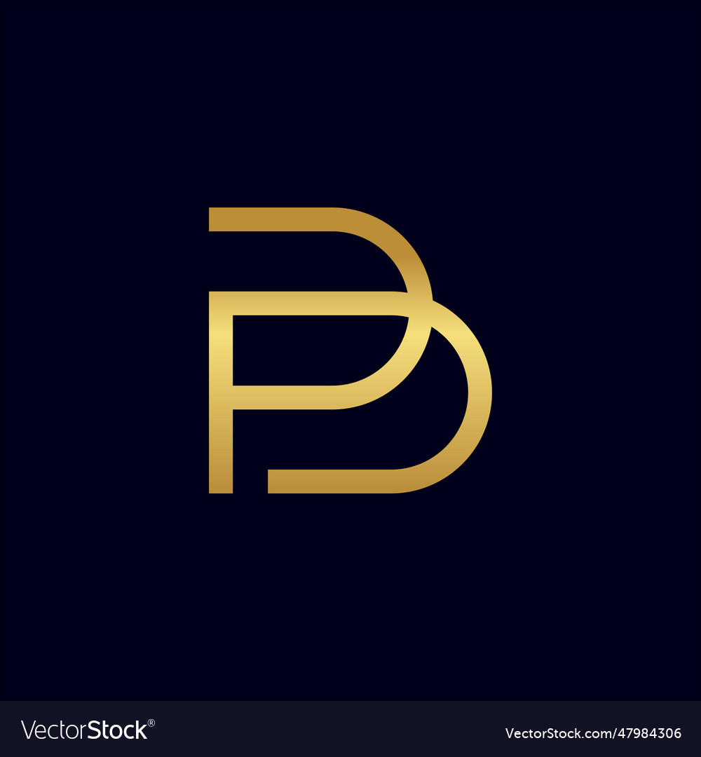 Initial creative logo with unique lines Royalty Free Vector