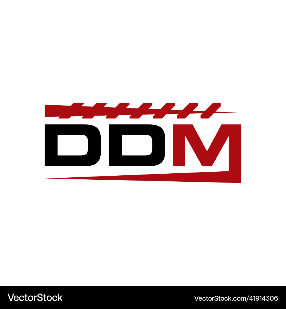 Letter ddm drill business logo design Royalty Free Vector