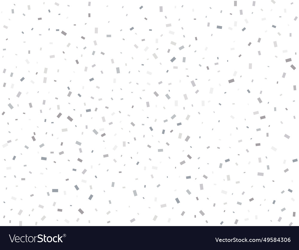 Luxury silver rectangular glitter confetti Vector Image