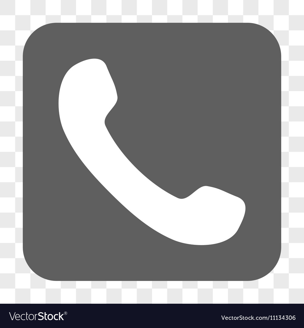 Phone receiver rounded square button Royalty Free Vector