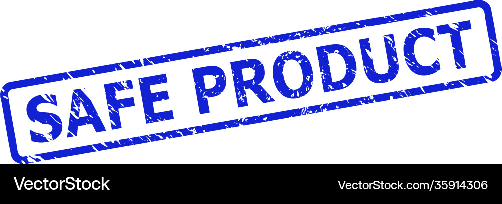 Safe product watermark with distress texture Vector Image