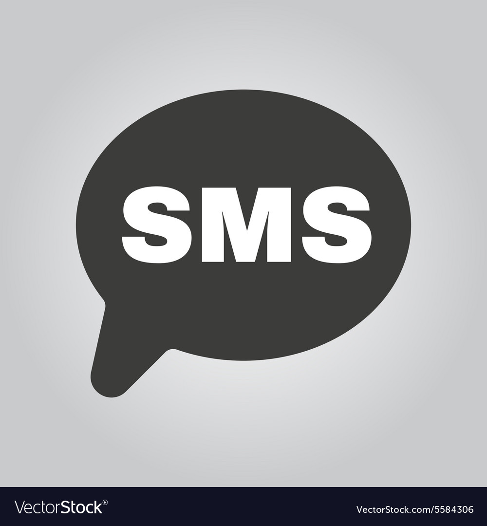 Sms icon text message symbol flat Royalty Free Vector Image