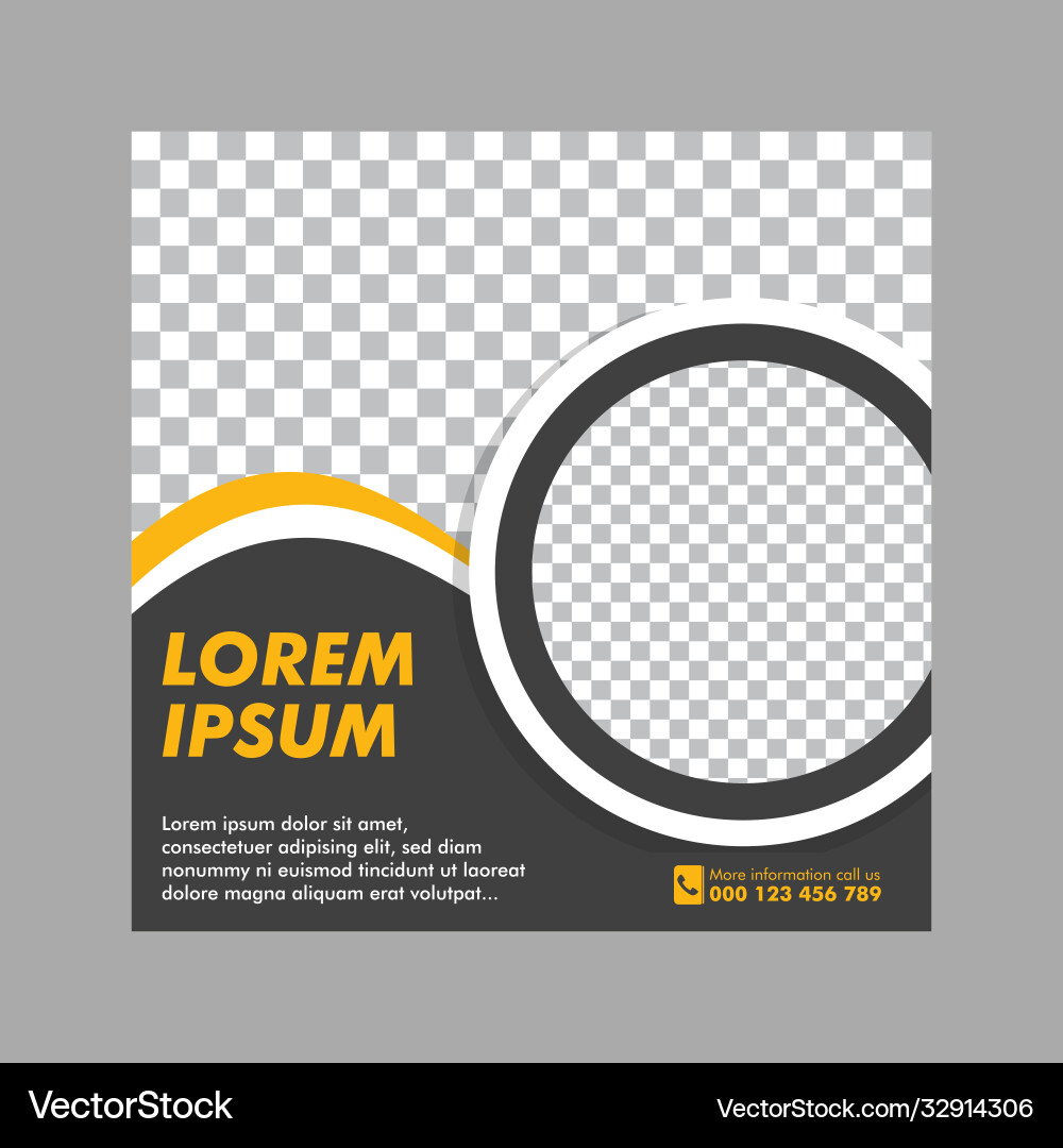 Social media web poster template design poster Vector Image